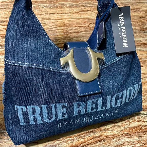True Religion | Bags | True Religion Bag Blue Denim Hobo Shoulder Bag ...